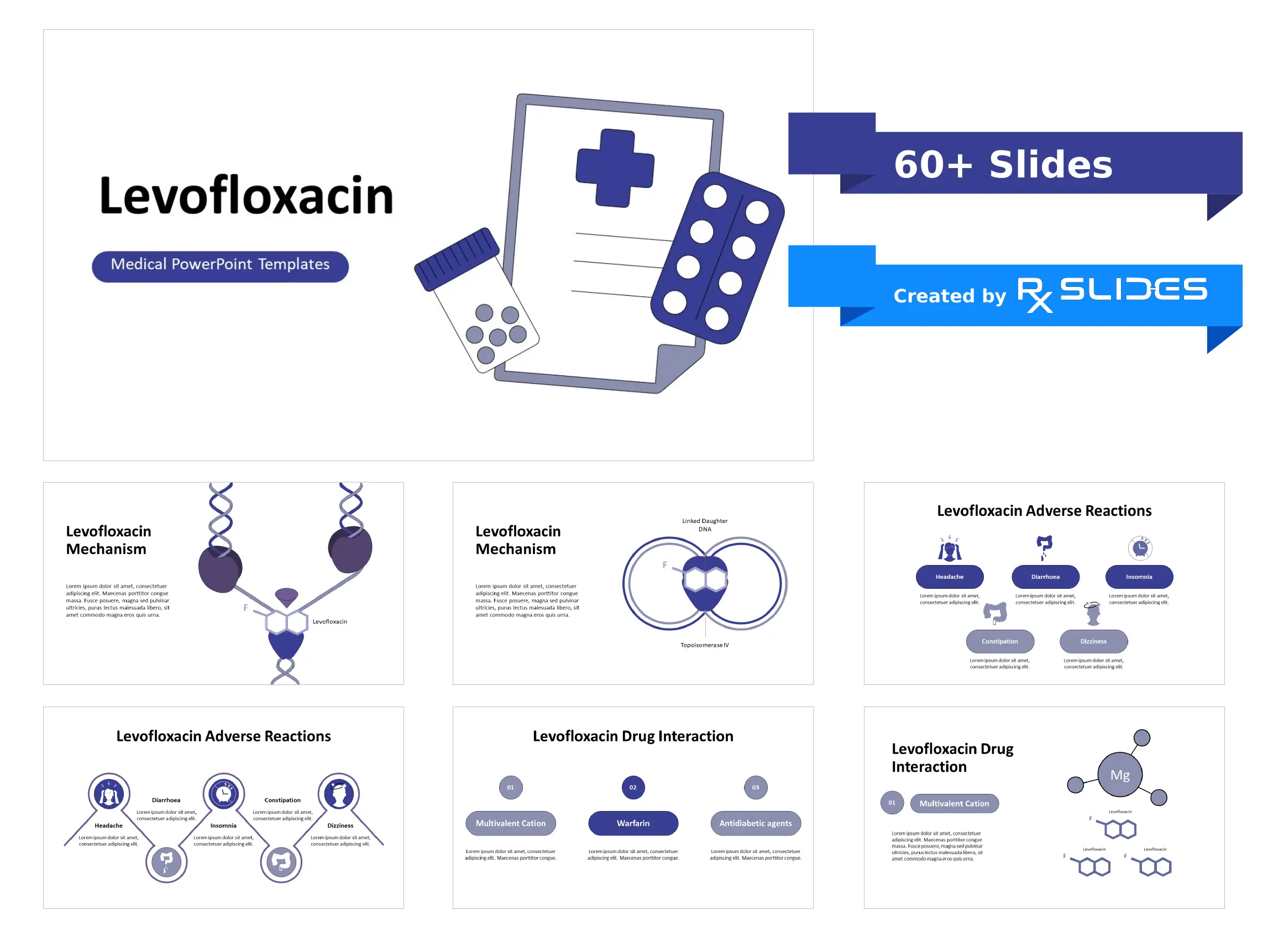 Download Levofloxacin PowerPoint Template| RxSlides