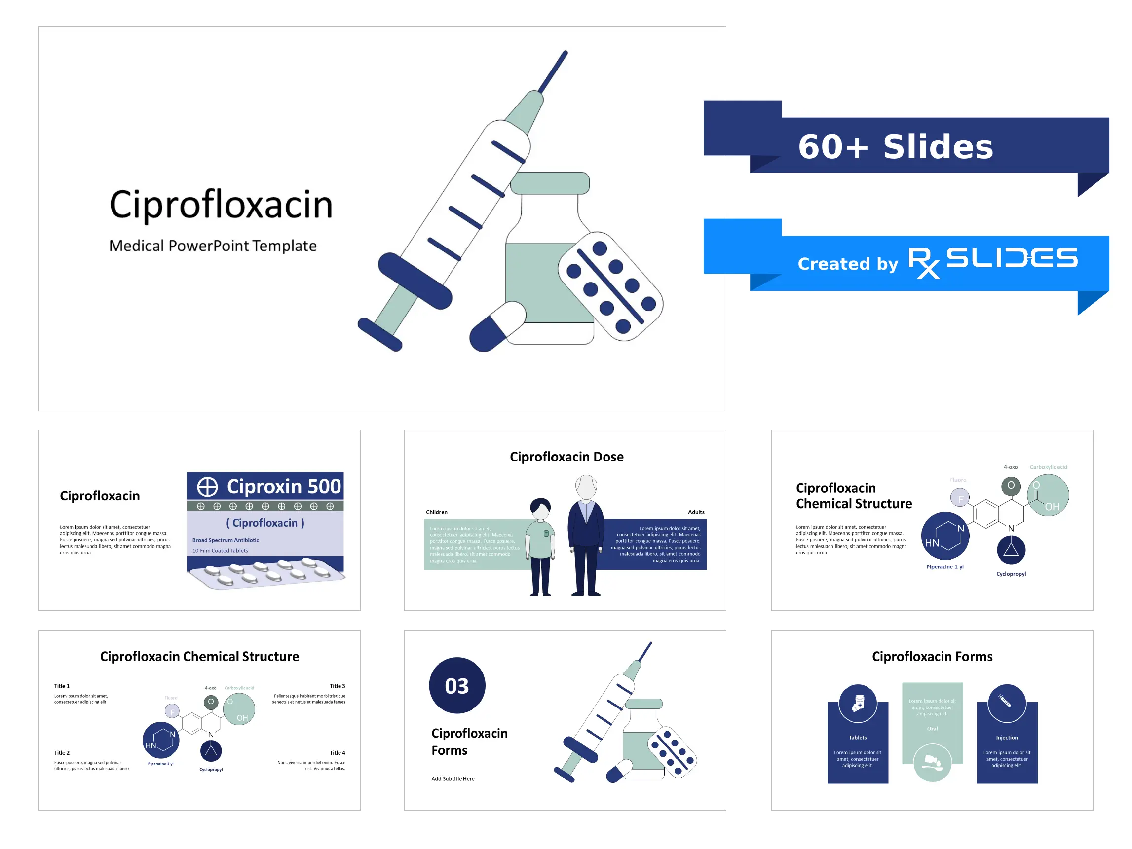Download Ciprofloxacin PowerPoint Template| RxSlides