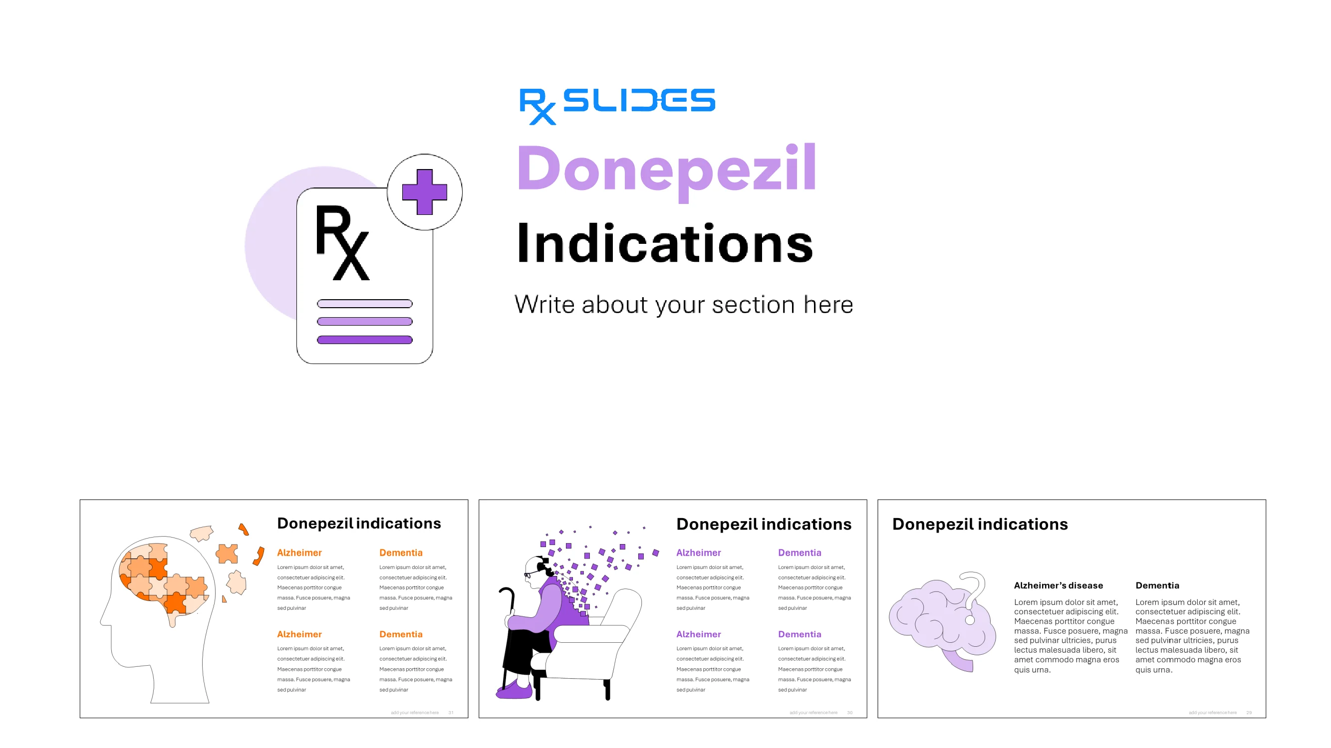 Download Donepezil PowerPoint Template| RxSlides