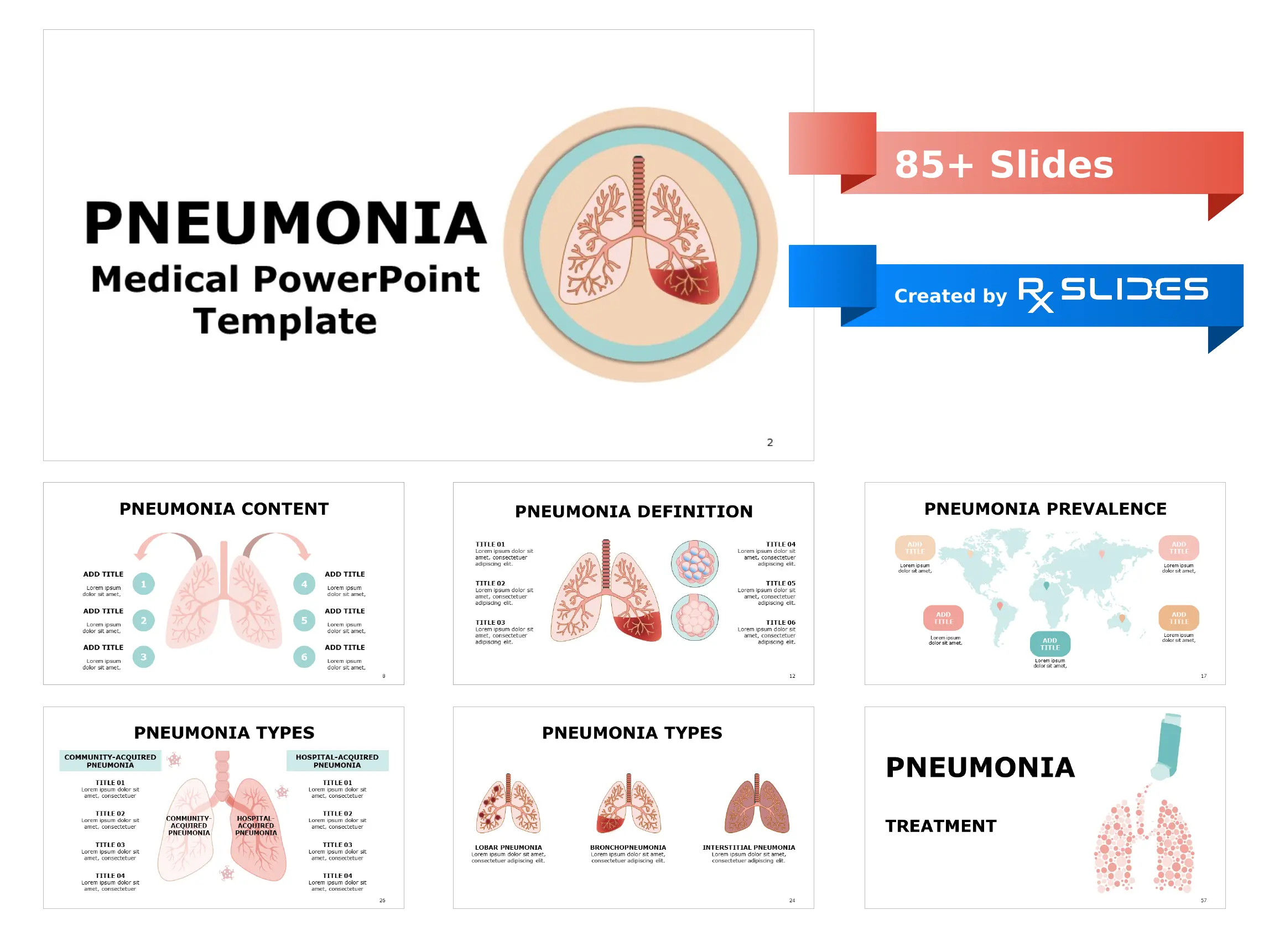 Download Pneumonia PowerPoint Template| RxSlides