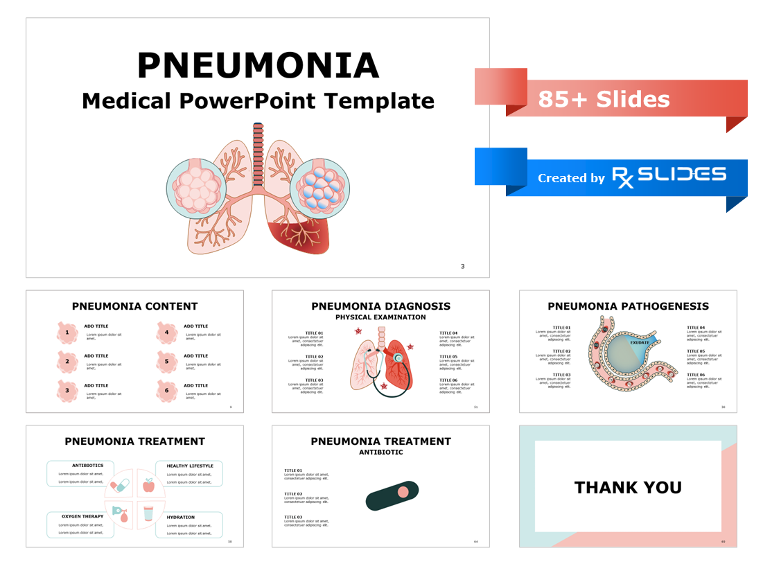 Download Pneumonia PowerPoint Template| RxSlides