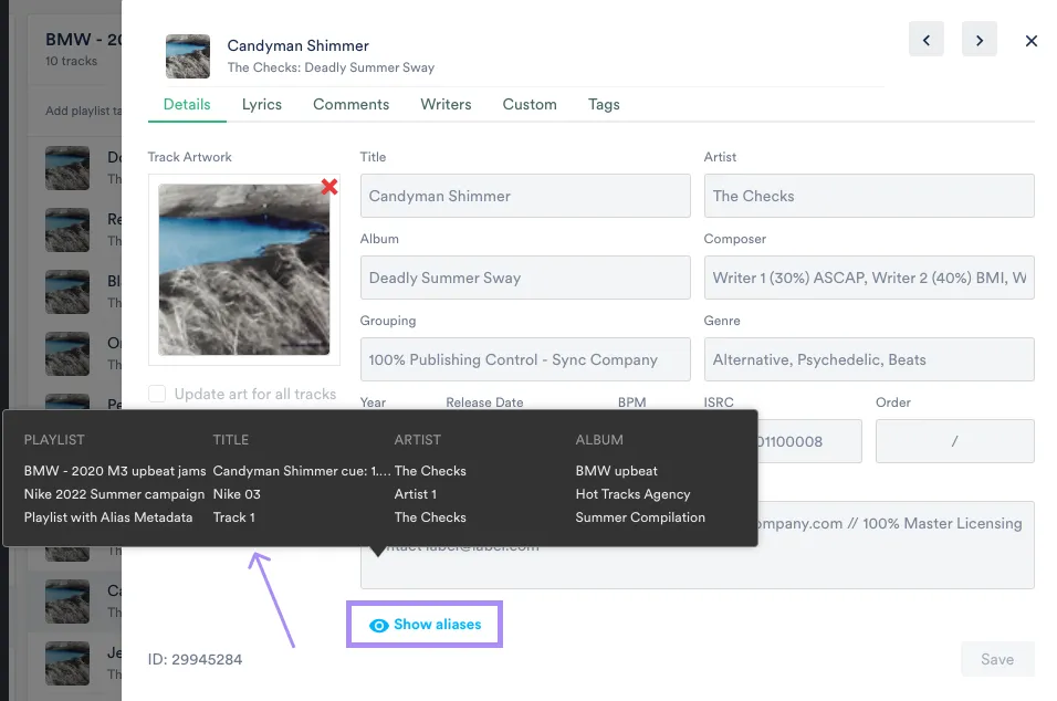 How to Add Alias Metadata to a Playlist