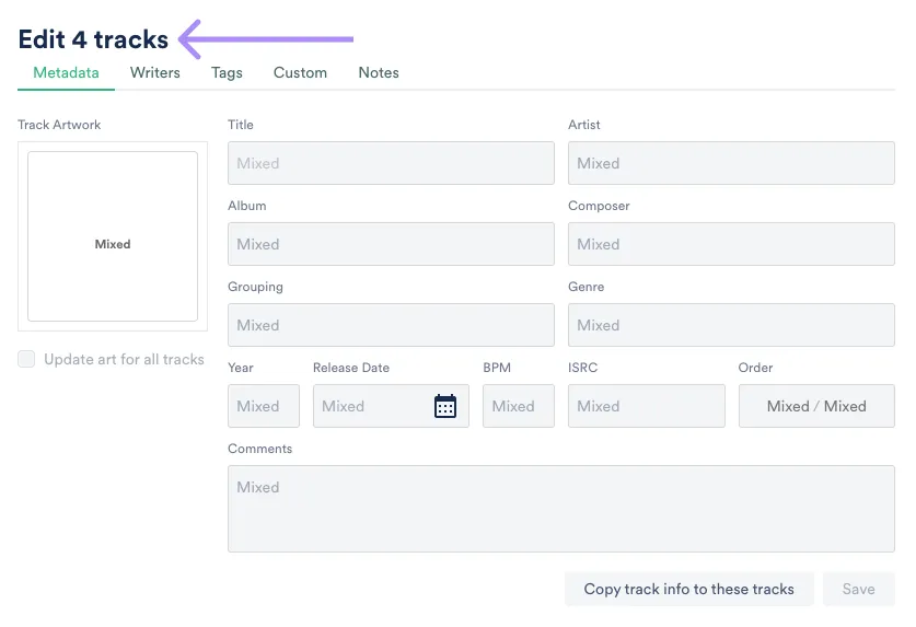 How to Edit Track Info & Metadata