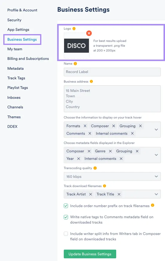 Customizing Account Settings & Branding