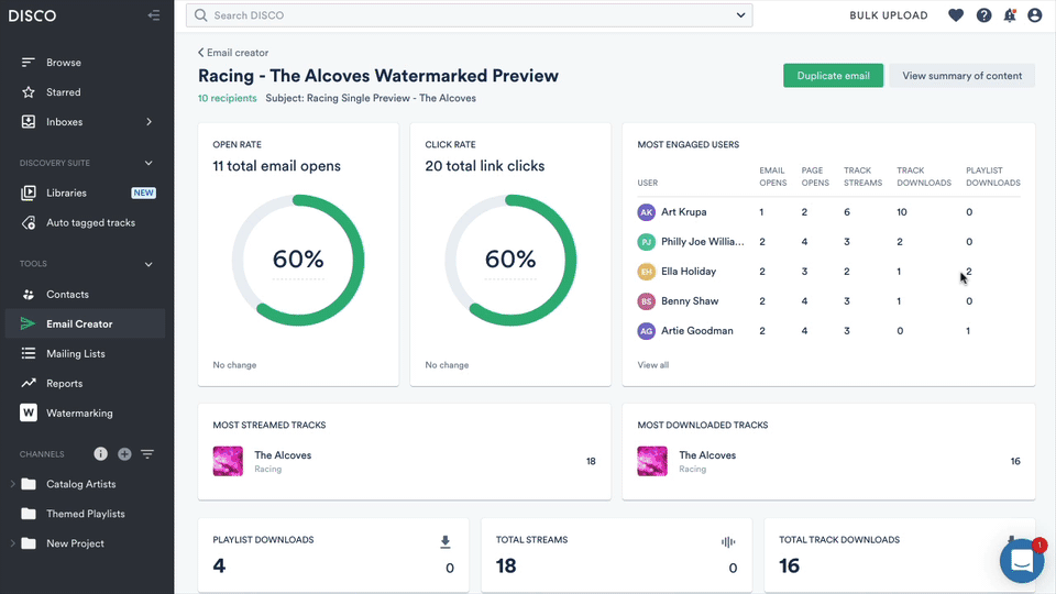 Email Creator Campaign Setup