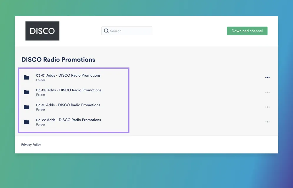 Channel Organization Examples and Tips