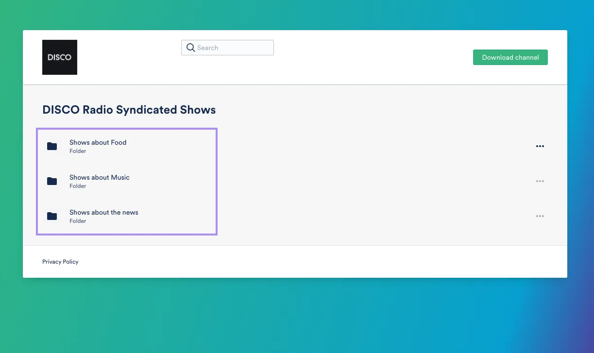 Channel Organization Examples and Tips