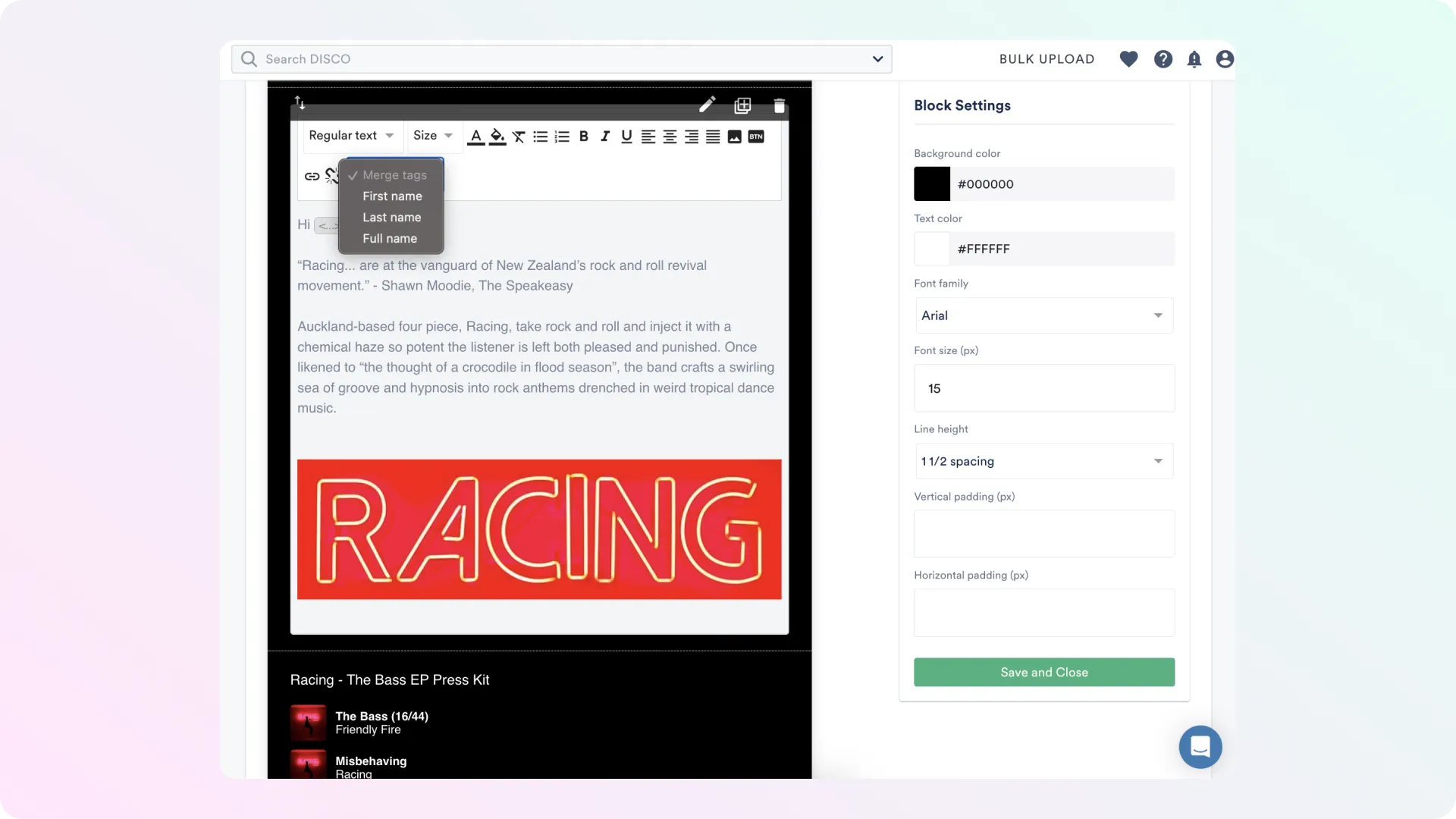 Email Creator Advanced Design