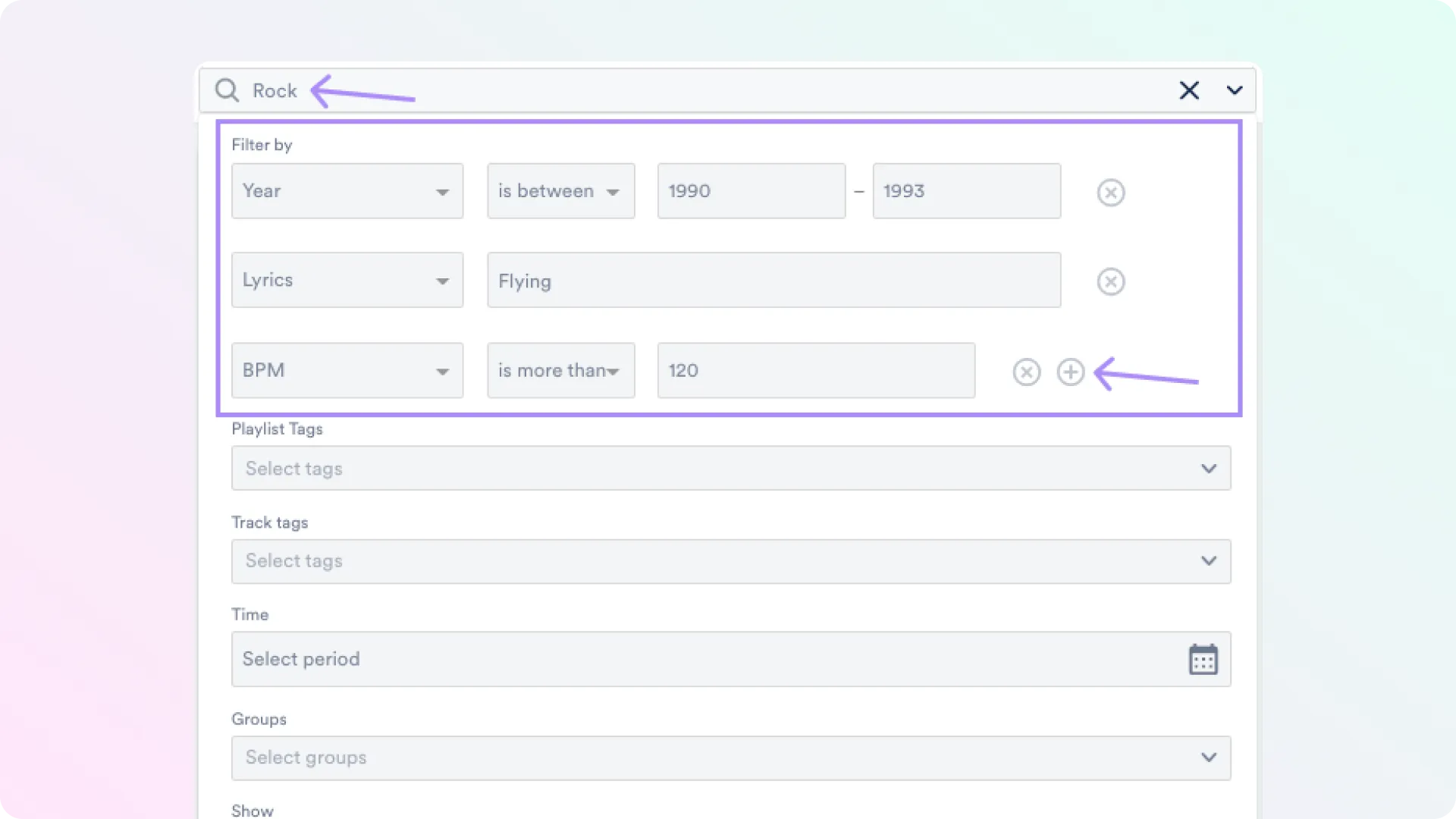 Advanced Search Filters