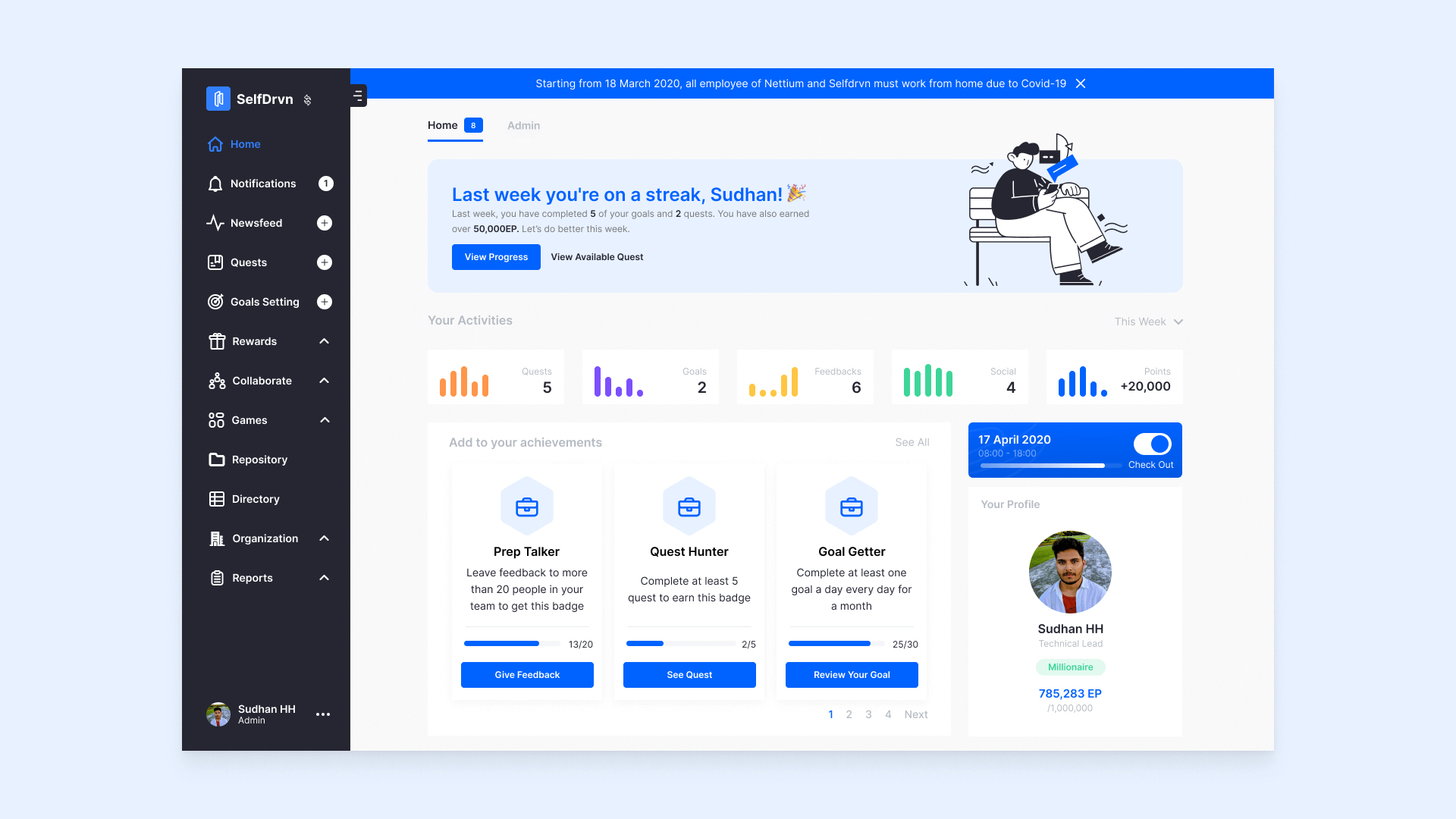 Selfdrvn: Employee Engagement Platform - Zensite