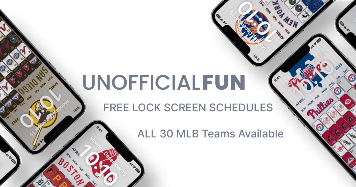 Free 2024 MLB baseball lock screen schedule wallpapers that turn ...