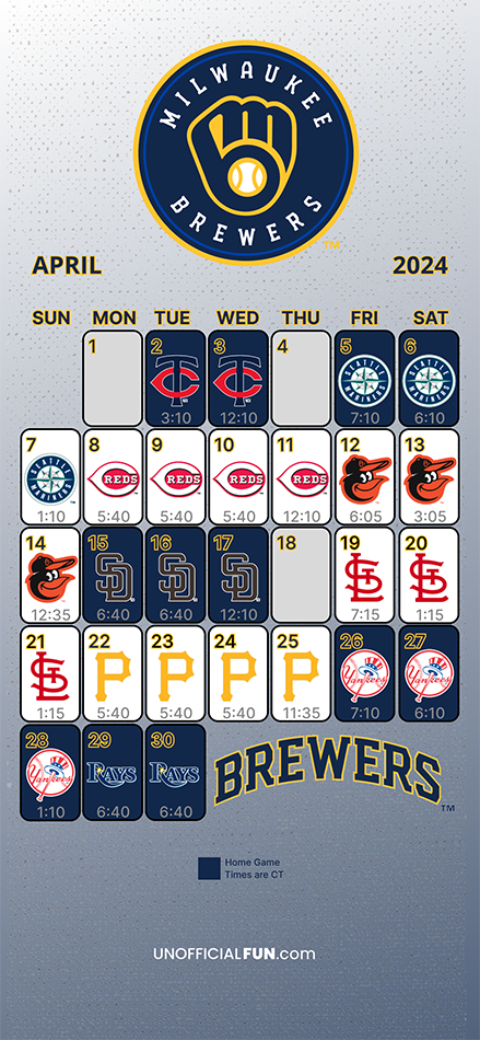 Milwaukee Brewers Wallpaper Schedule for your lock screen