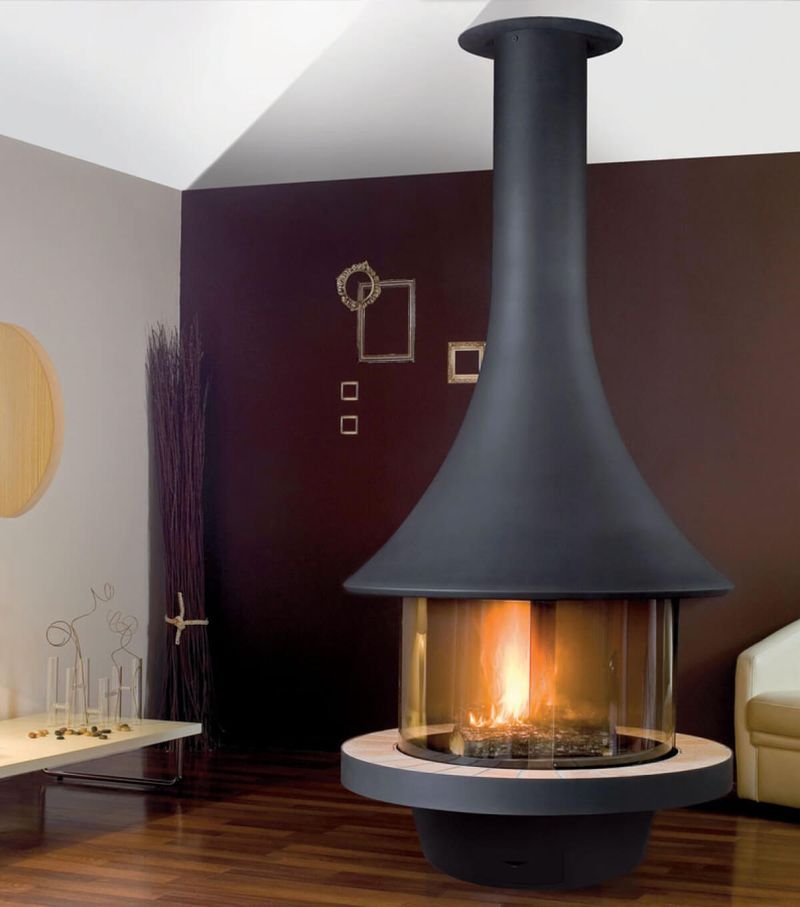 Eva 992 Central Gas - Designer Fireplace - Caleo Ltd