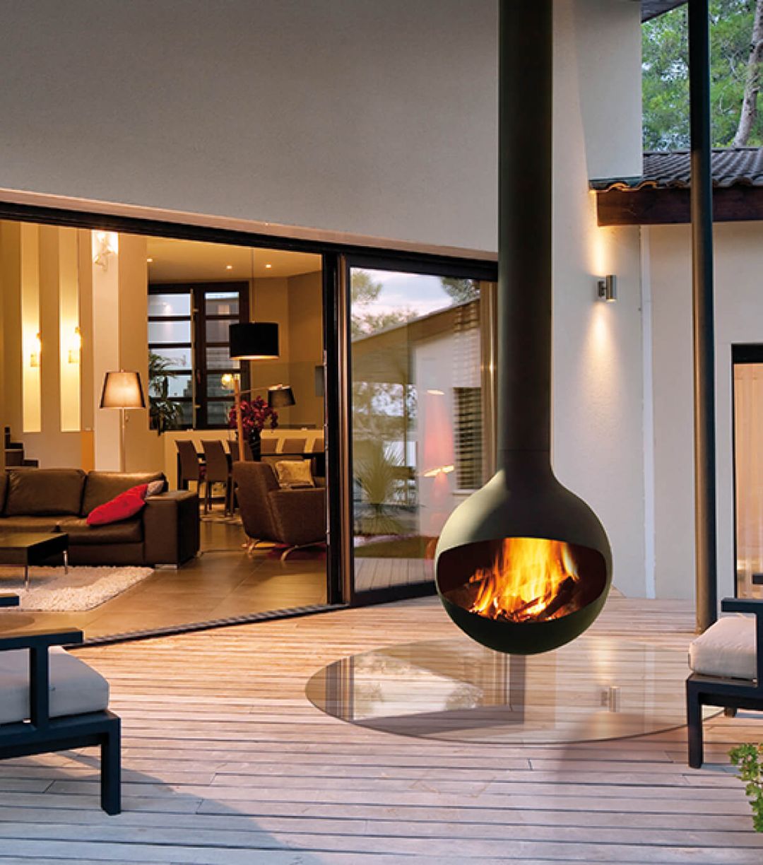 Hanging & Suspended | Designer Fireplaces | Caleo Ltd