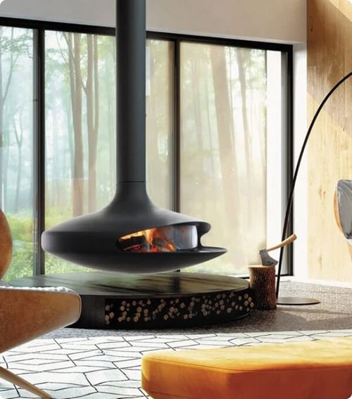 Gyrofocus Glazed - Designer Fireplace - Caleo Ltd