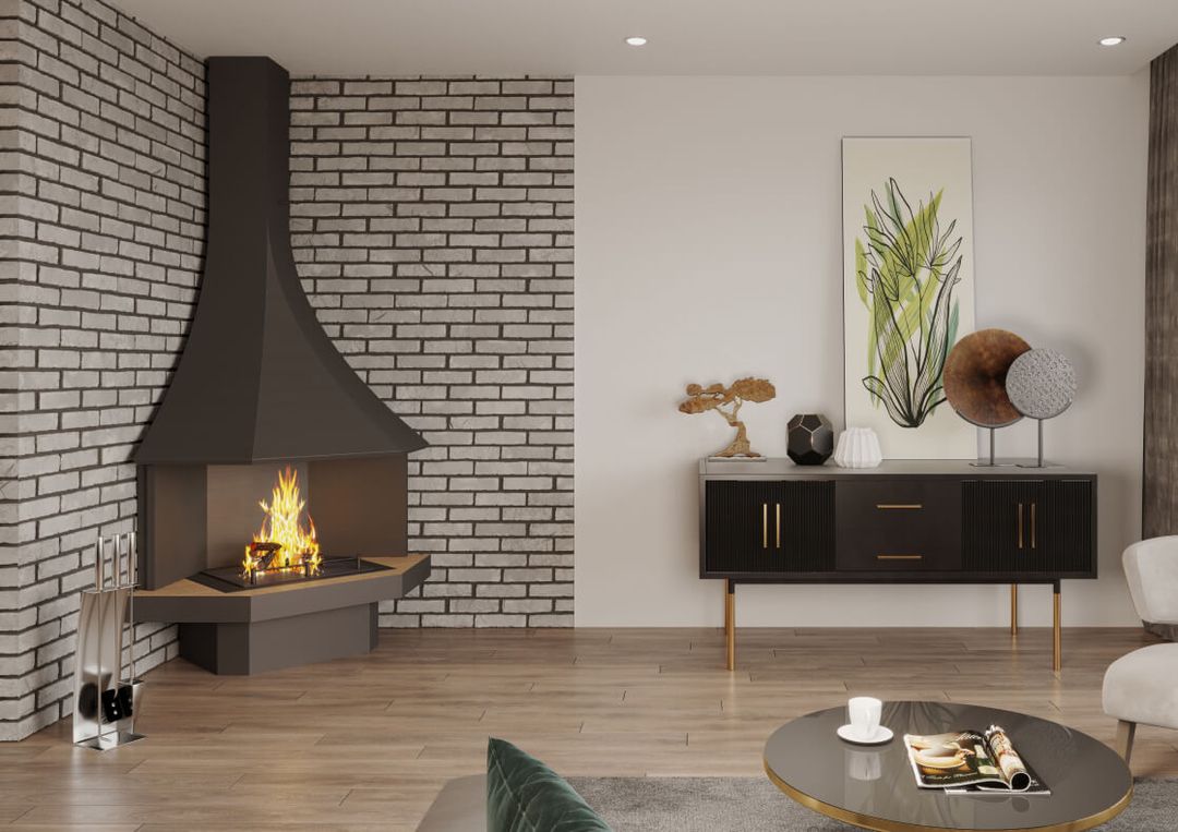 Corner Fireplaces | Designer Fireplaces | Caleo Ltd