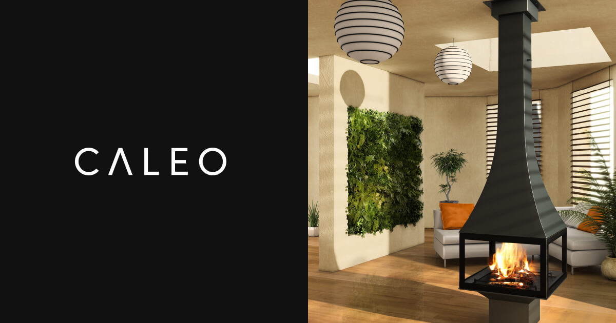 Julietta Black Line Central - Designer Fireplace - Caleo Ltd