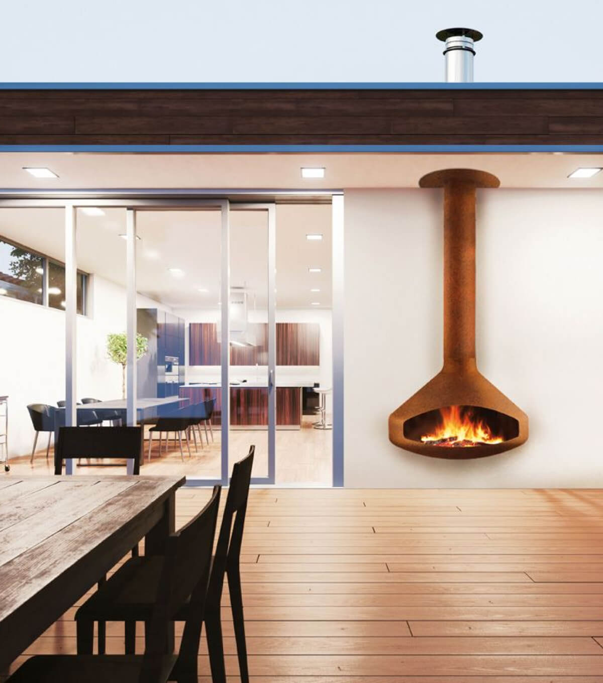 Ergofocus Outdoor - Designer Fireplace - Caleo Ltd