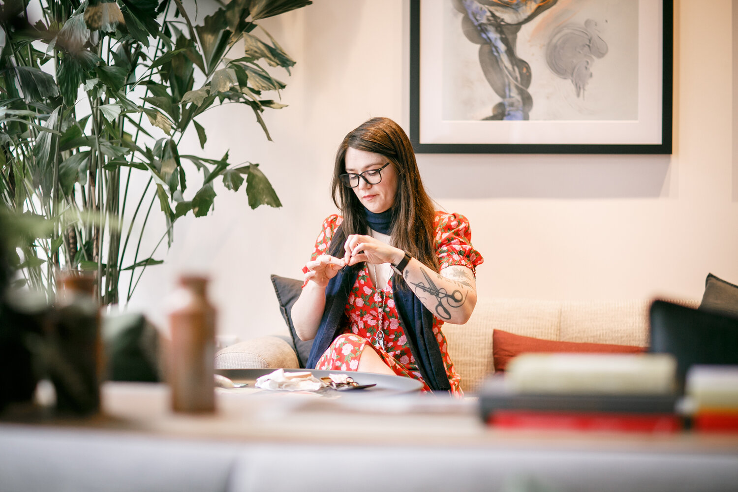 Getting crafty with x+why co-working member, Sarah Corbett