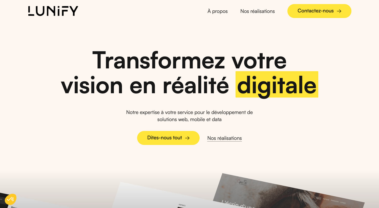 Lunify - Agence de développement web, mobile, et data