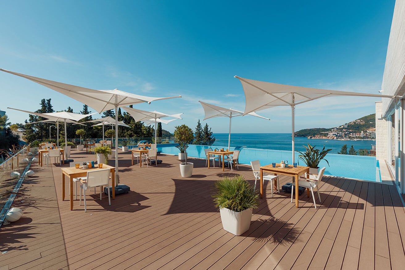 Infinity Pool Club | Pool overlooking Budva & Becici | Dukley
