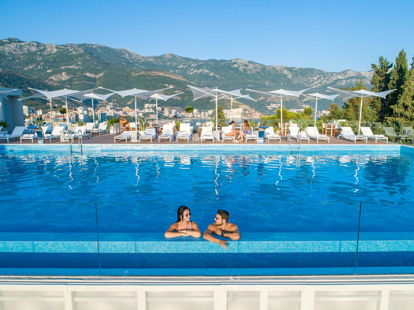 Infinity Pool Club | Pool overlooking Budva & Becici | Dukley