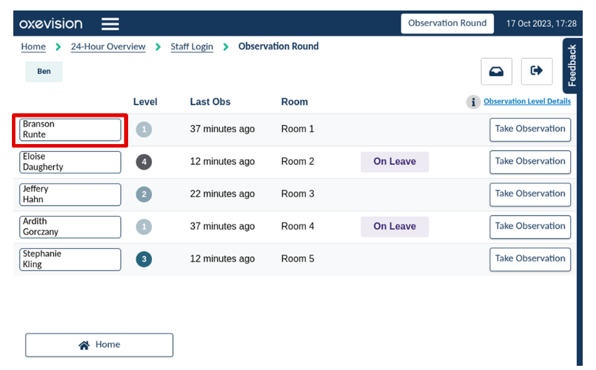 How to view and export a patient's Observation History | OxeAcademy