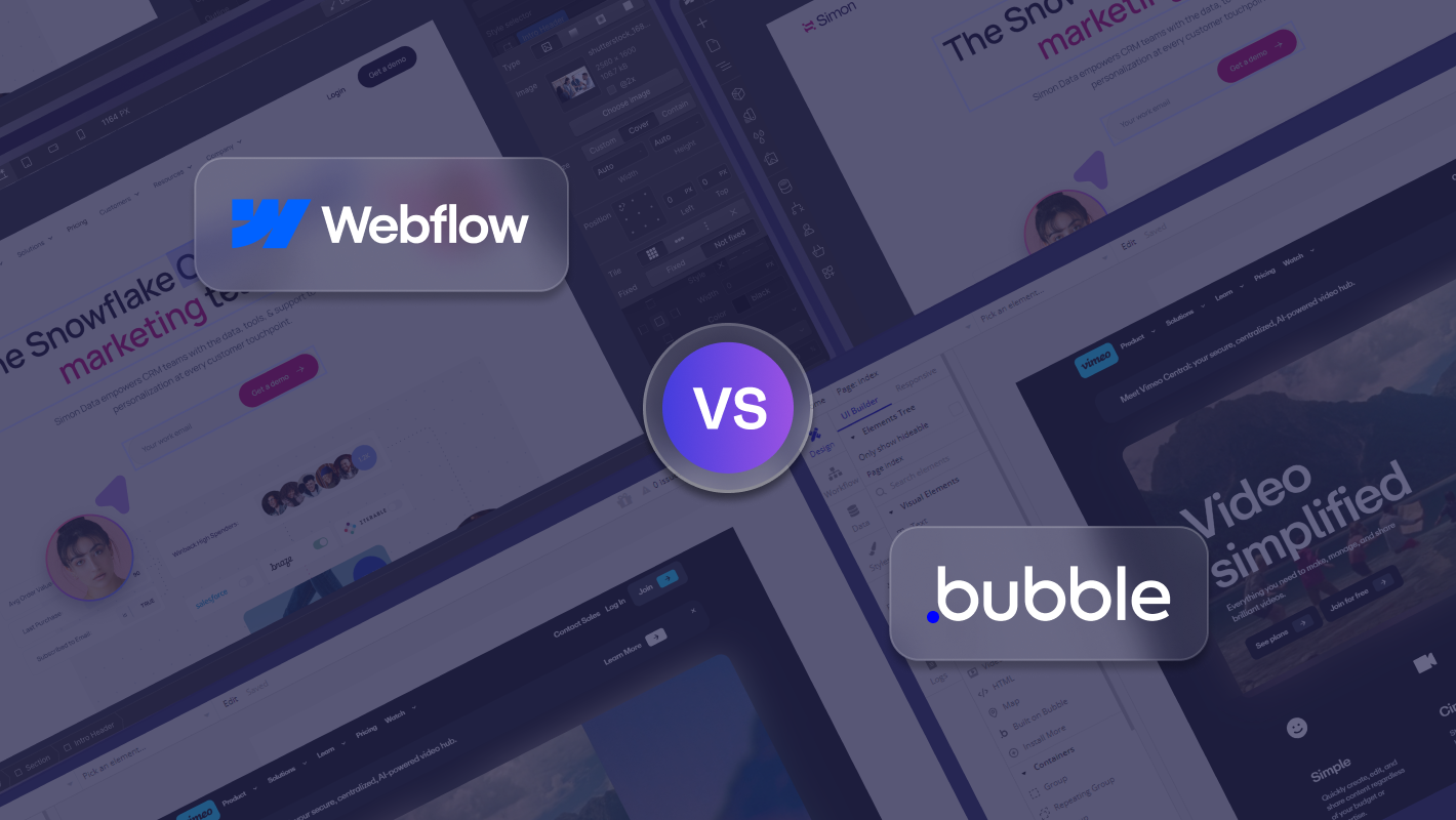 Webflow vs Bubble: Which No-Code Platform to Choose? | Amply | Comparisons