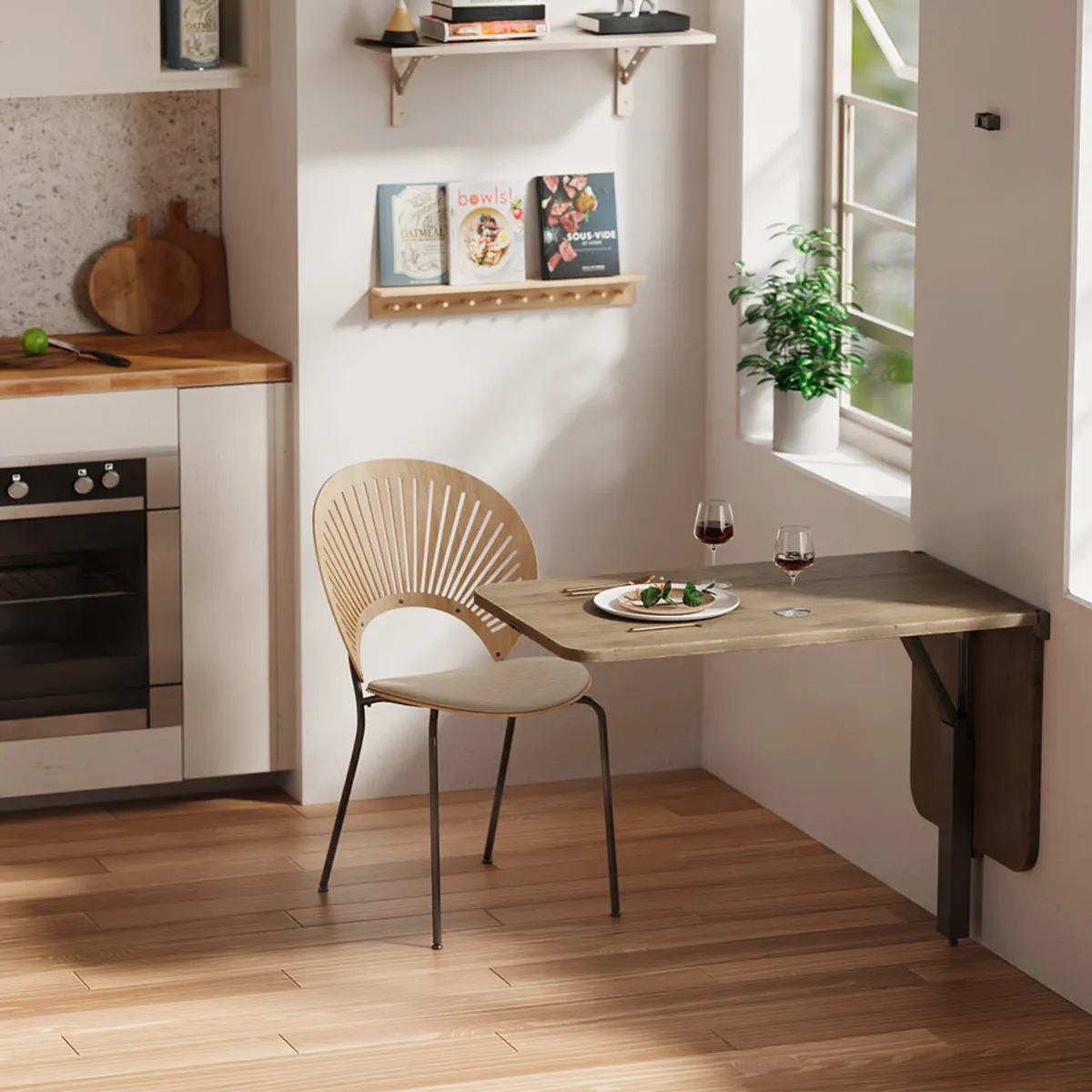 TopSwing: Flexible folding table fitting