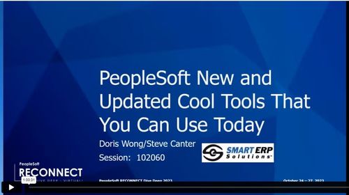 PeopleSoft New and Updated Cool Tools That You Can Use Today