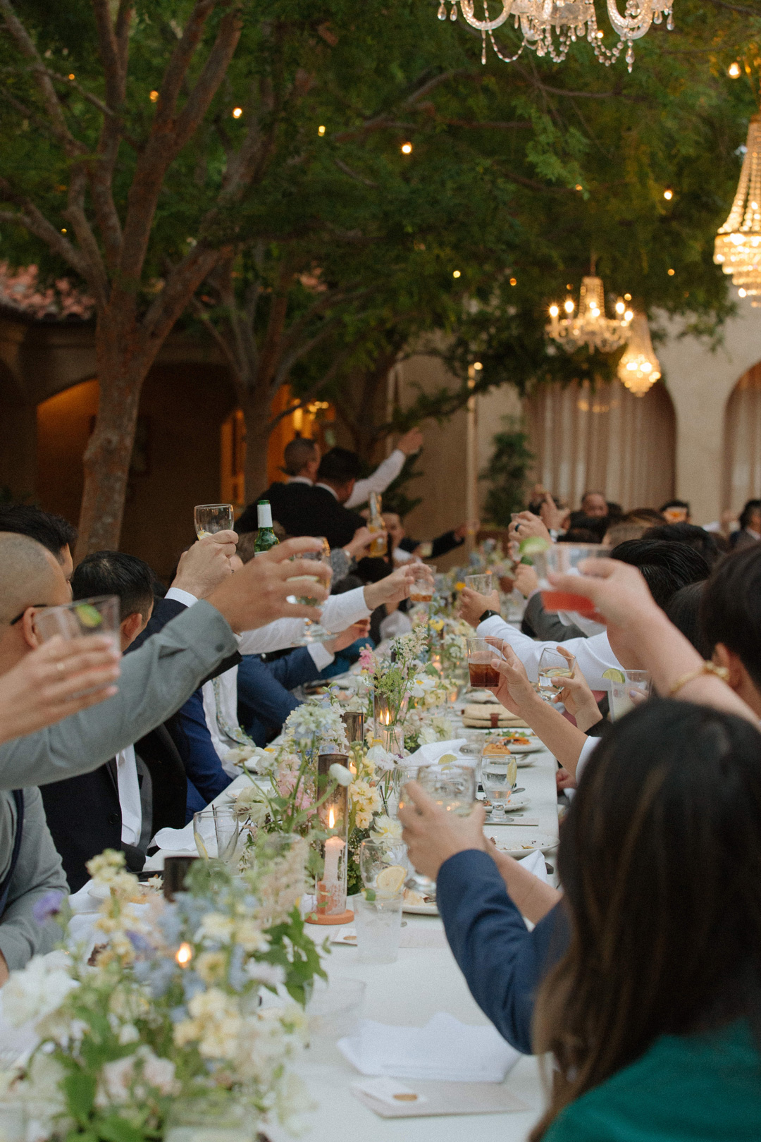 Pastel Wedding Reception in the Serra Plaza Courtyard | Serra Plaza