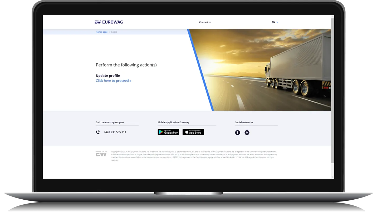 How to configure Eurowag Pay in mobile app