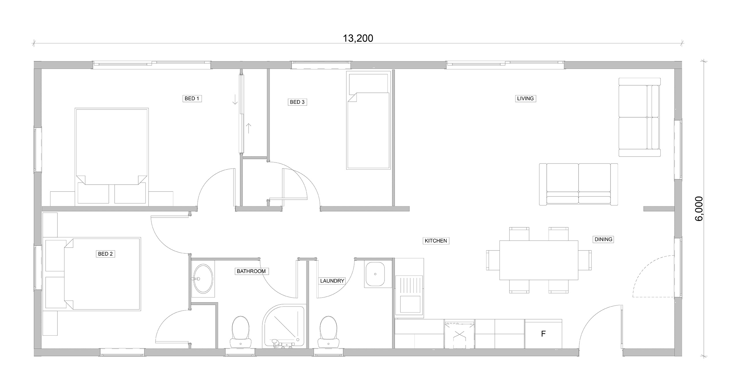 QuickBuild Kitset Homes - 80sqm, 3 bedroom home