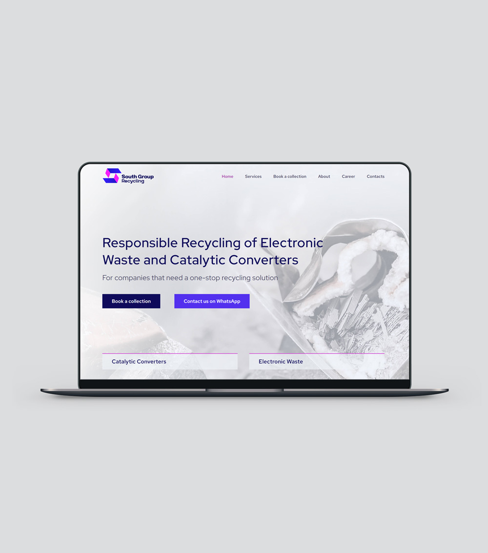 SOUTH GROUP RECYCLING. Website, Logo and Visual Identity