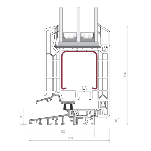 Veka Softline 82 Drzwi Tarasowe