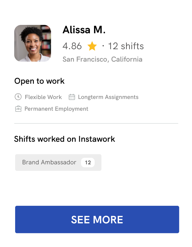 Connect with and hire brand ambassadors near you | Instawork