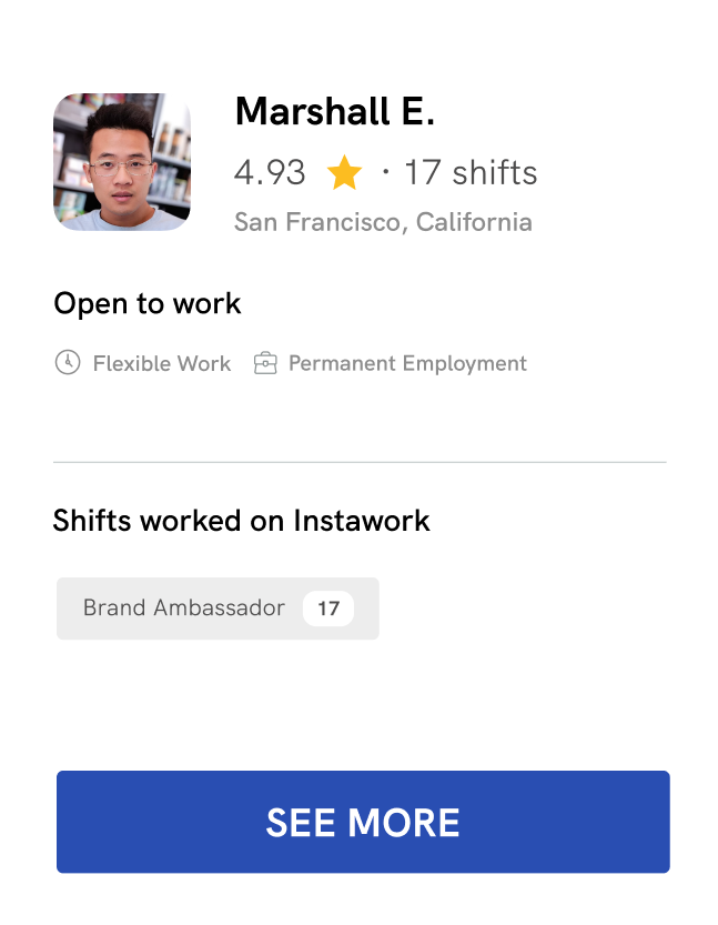 Connect with and hire brand ambassadors near you | Instawork