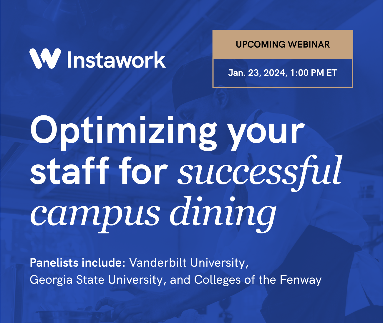New webinar: Optimizing your staff for successful campus dining