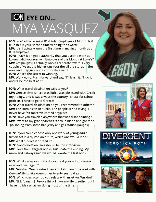 EYE ON: Mya Vasquez