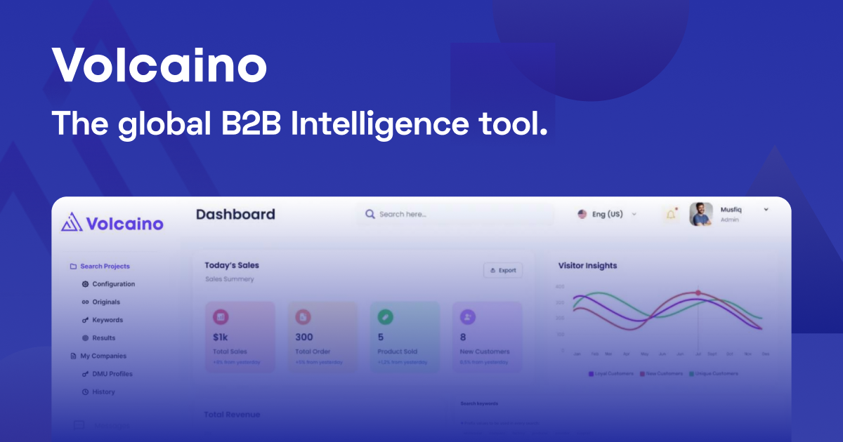 Volcaino | The ultimate B2B Intelligence tool.