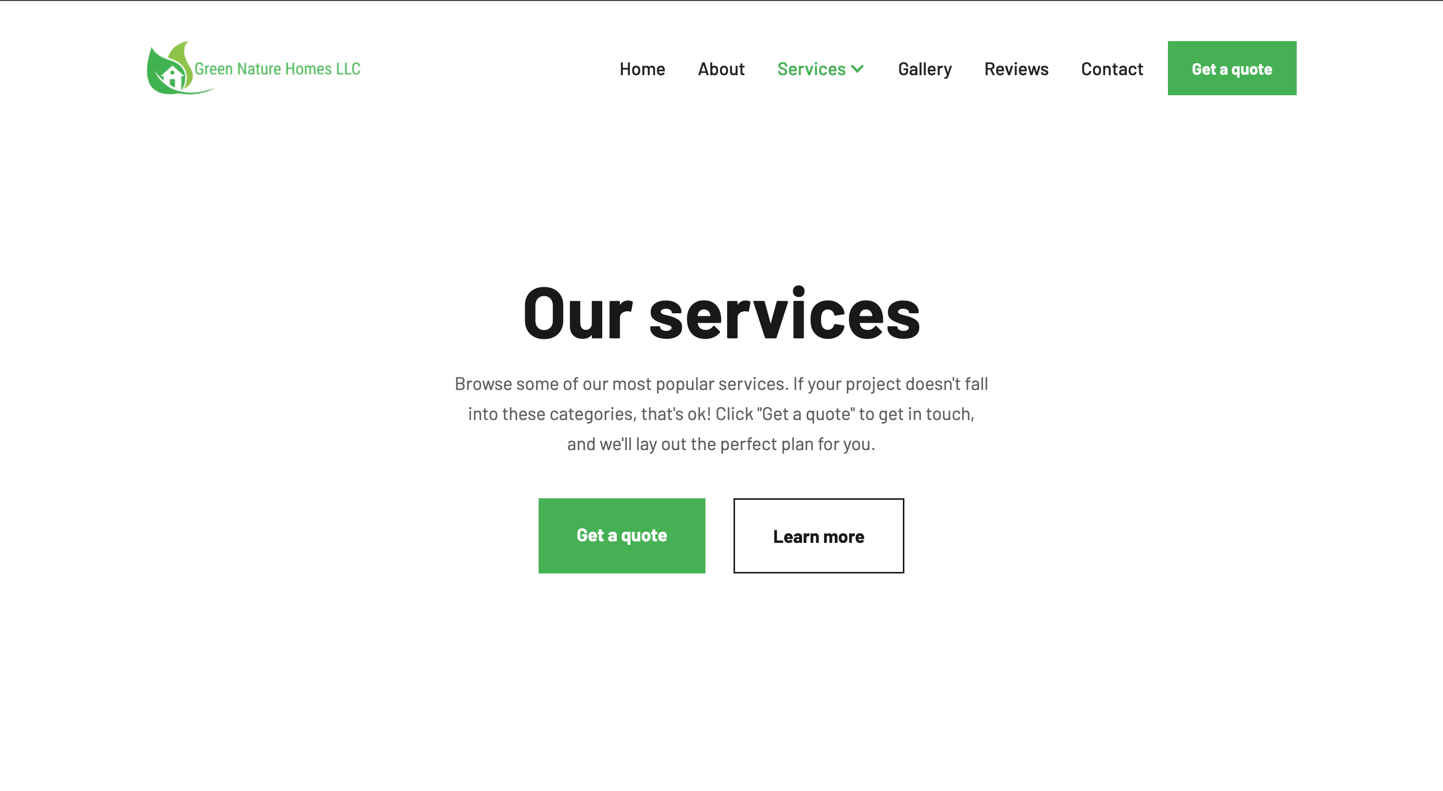 Services - Green Nature Homes