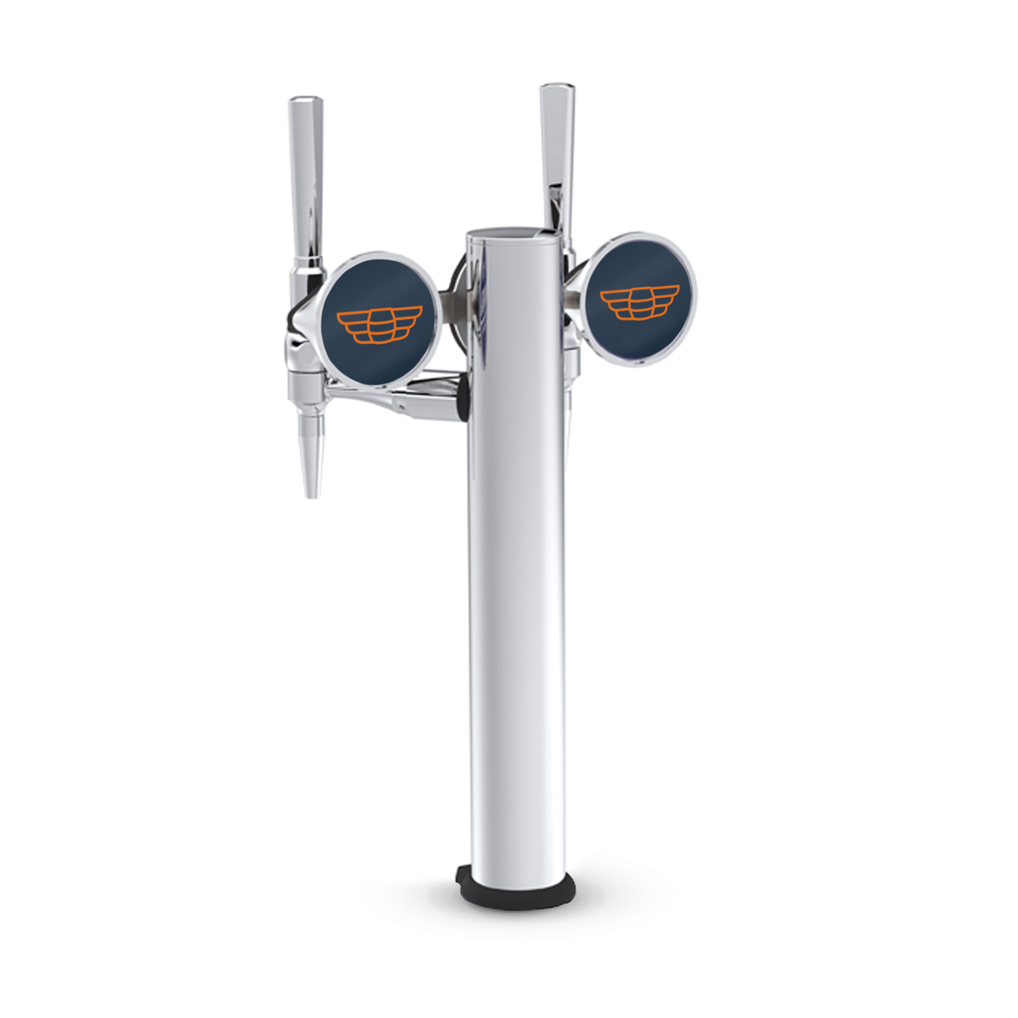 Chrome Twin Drinks Tap - Rent A Keg