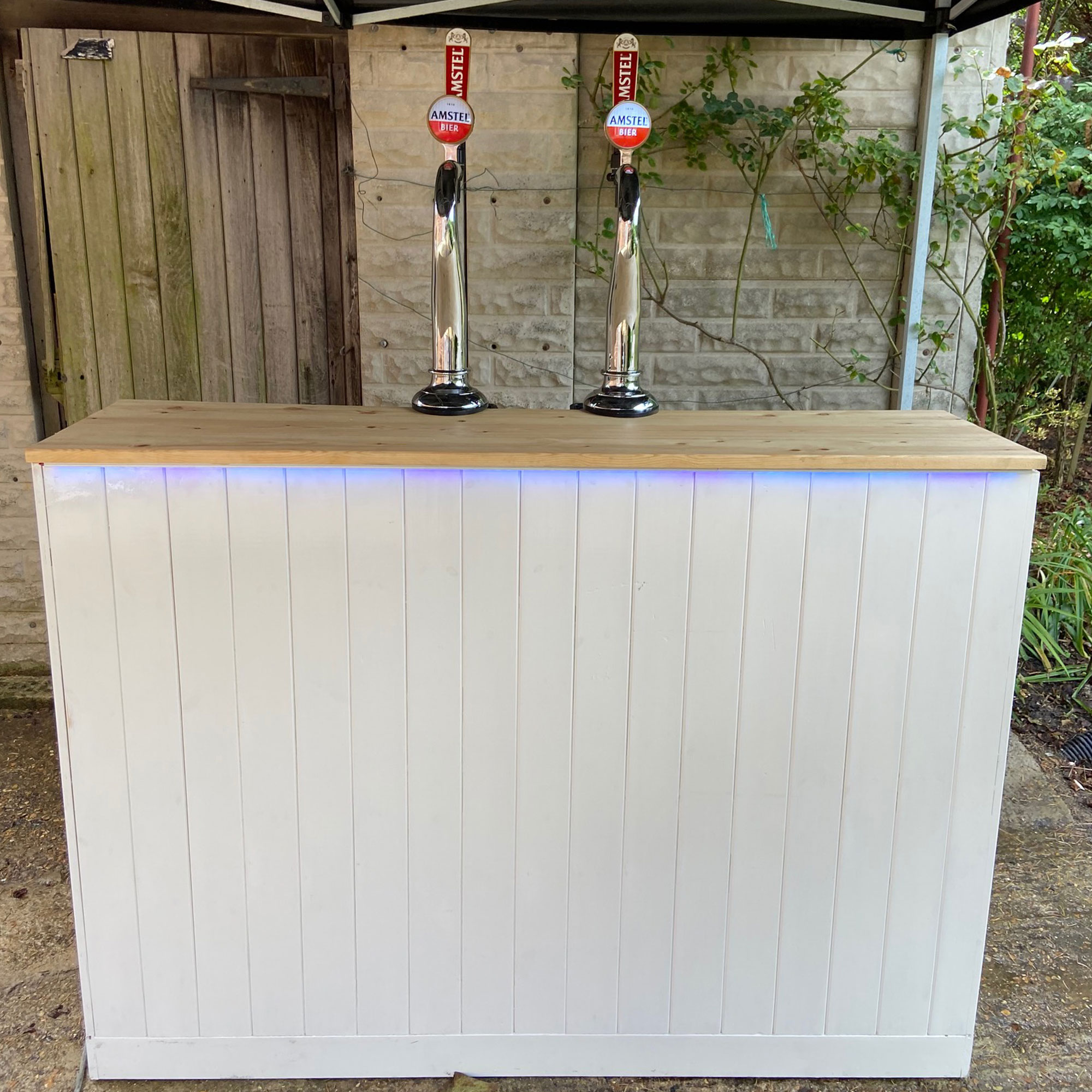 White Wooden Mobile Bars - Rent A Keg