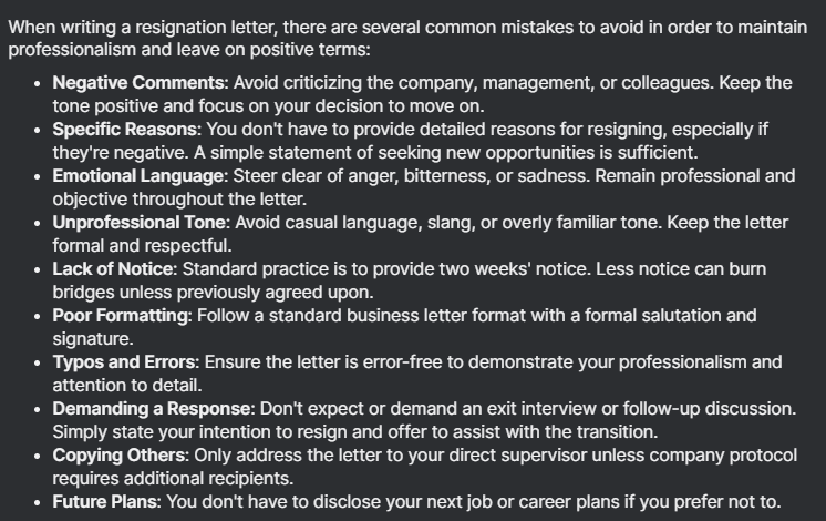 How To Write a Work Resignation Letter Using AI (HyperWrite)