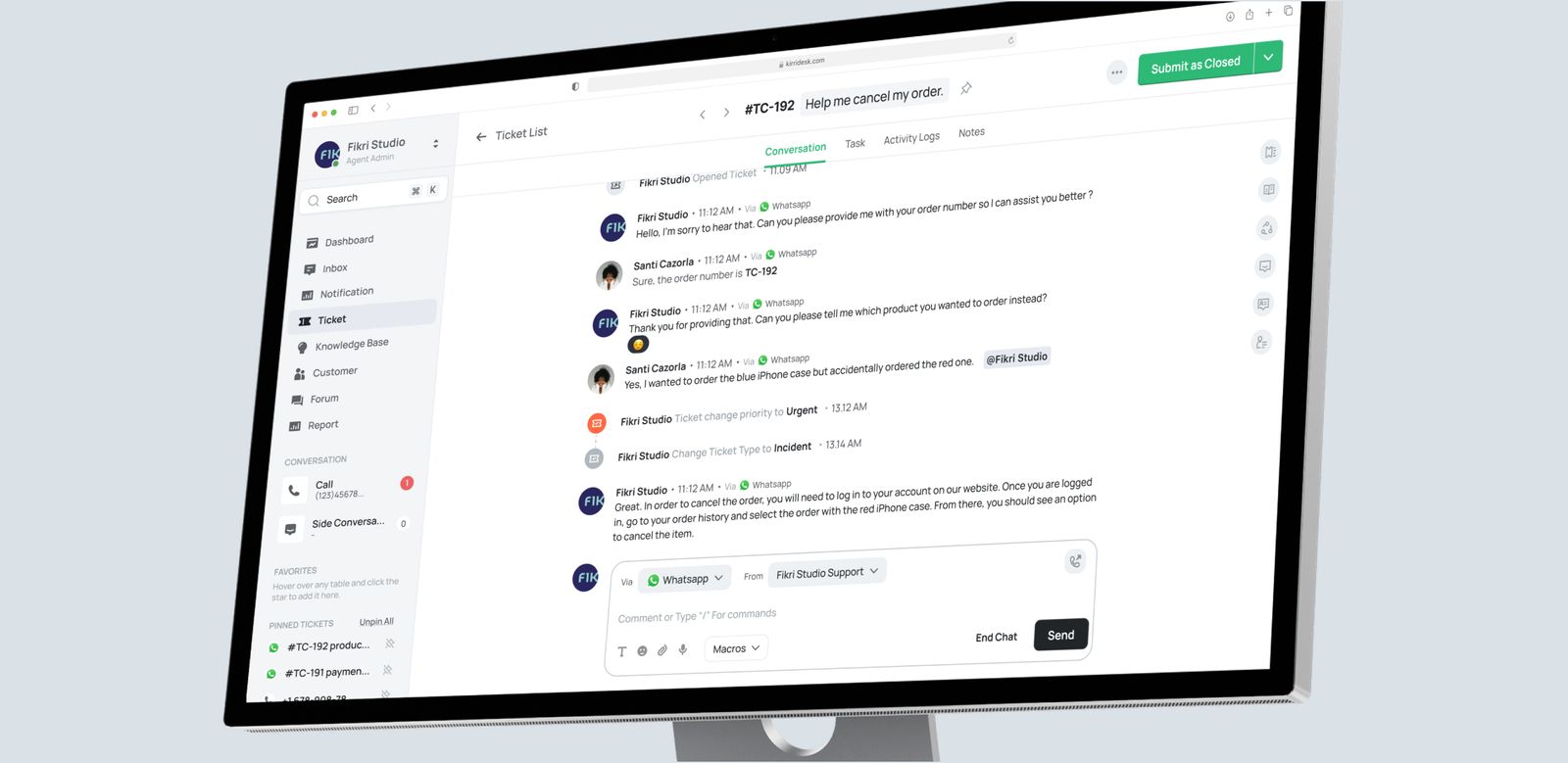 Kirridesk - Customer Service Management System Case Study.