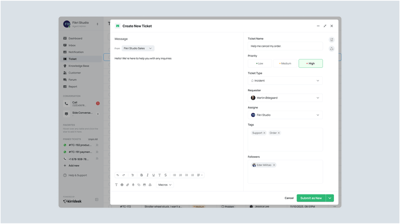 Kirridesk - Customer Service Management System Case Study.