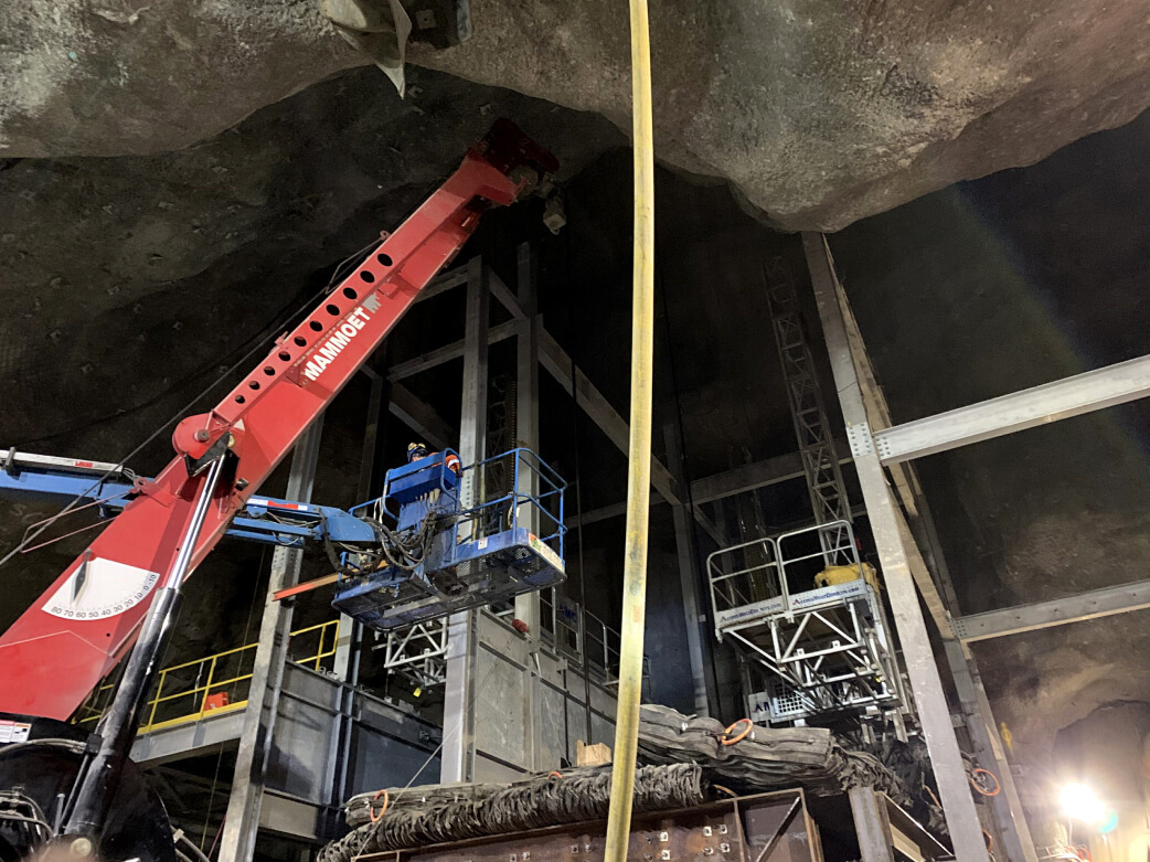 Tesc | Glencore Onaping Depth Project Headworks Steel Installation