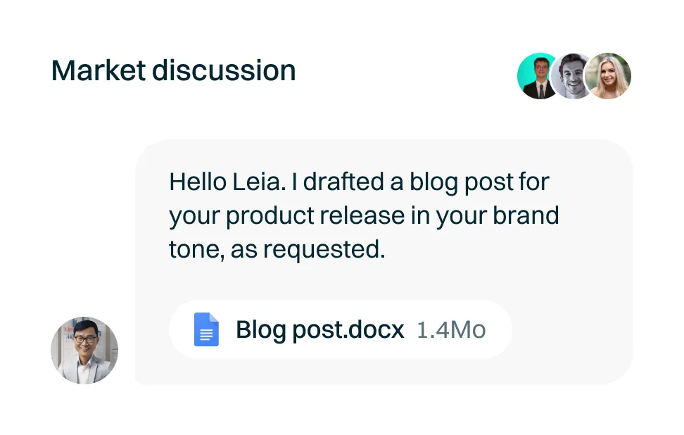 Bring AI assistants to your teams