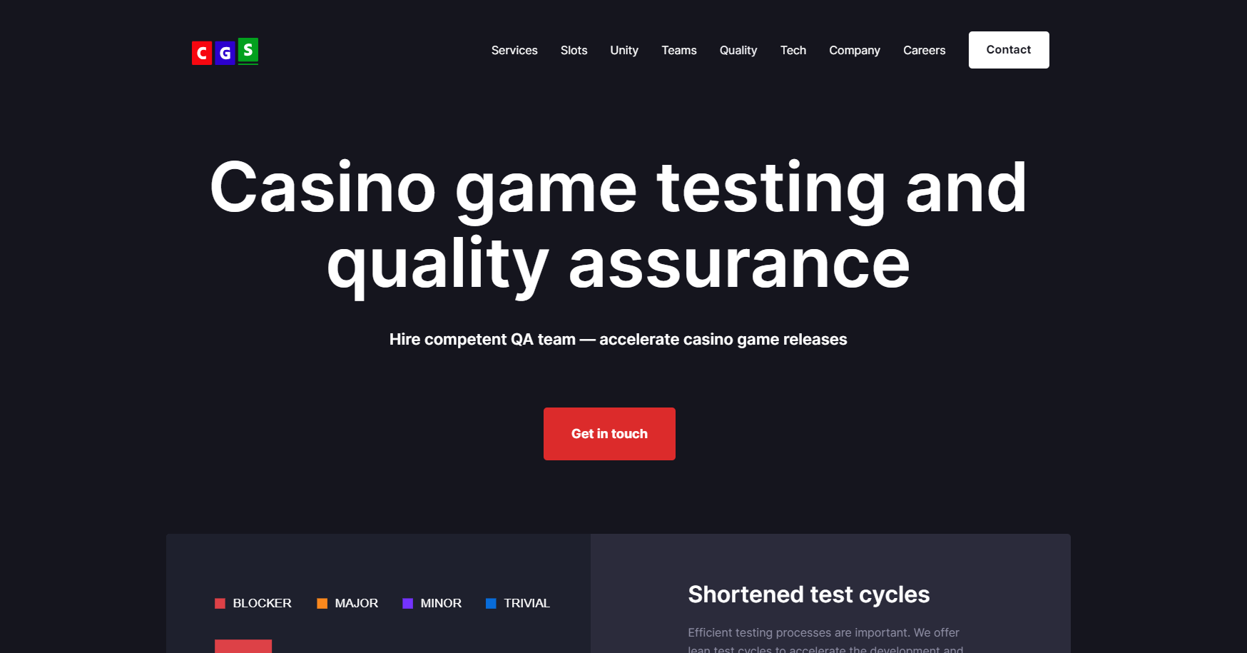 Casino game testing and QA