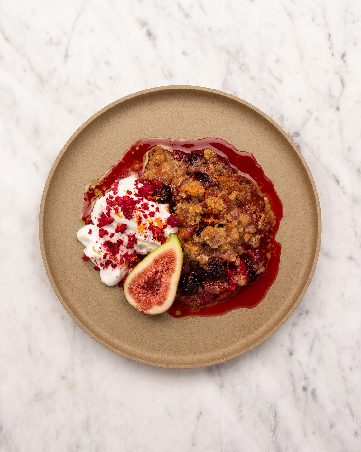 Fig & Berry Crumble with Coconut Yoghurt